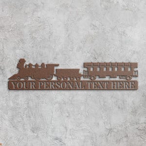 Personalized Locomotive Name Metal Sign. Custom Vintage Steam Train ...