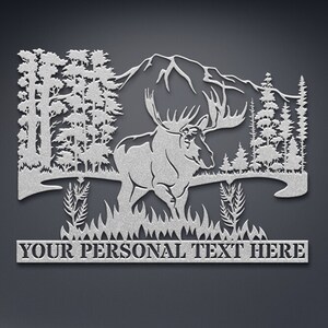 Personalized Wildlife Moose Name Metal Sign Gift. Custom - Etsy