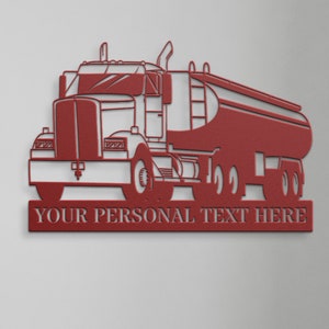 Personalized Tank Truck Name Metal Sign. Custom Gas Truck Wall Decor ...