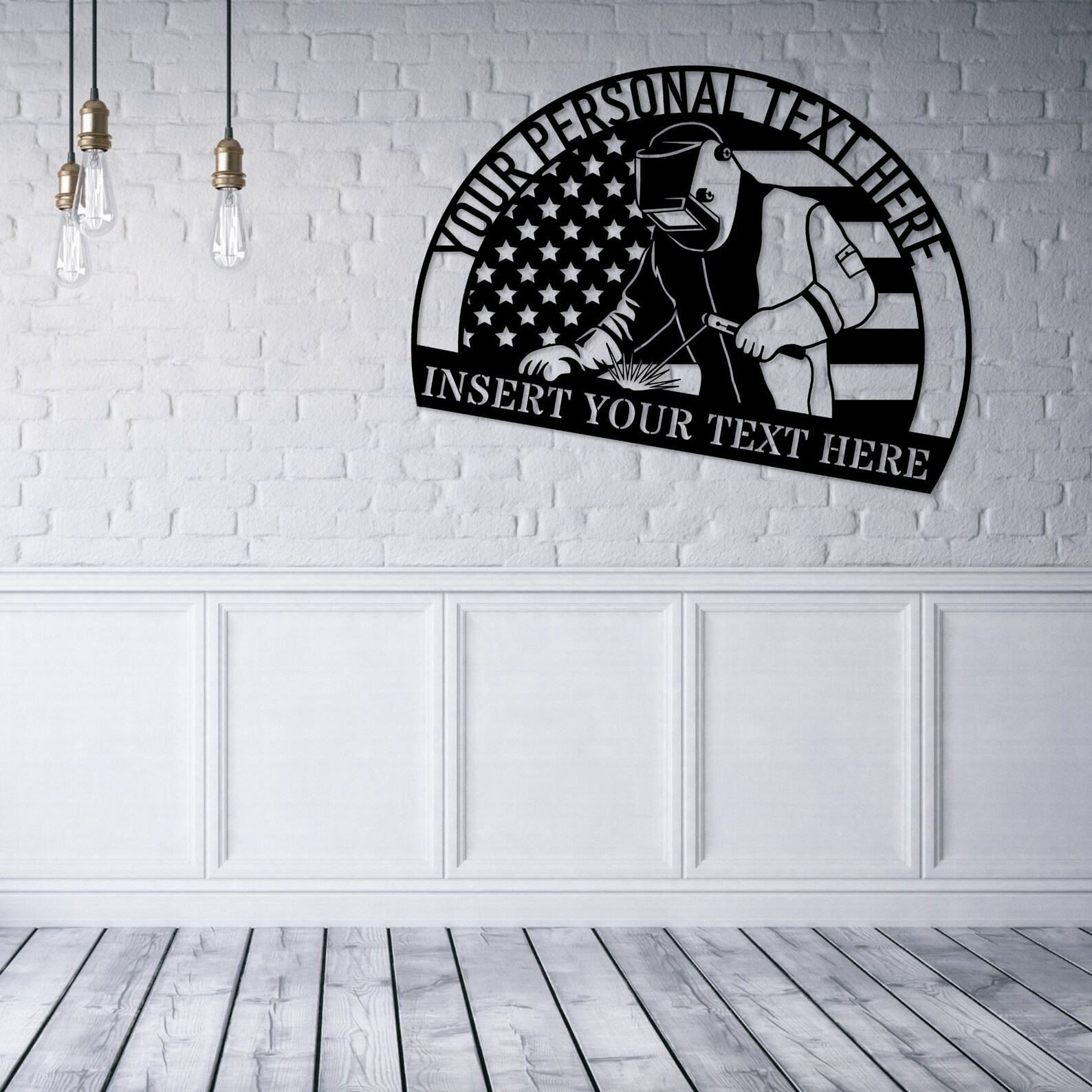 Personalized American Pipeline Welder Name Metal Sign. Custom US Iron ...
