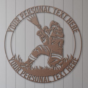 Personalized Fireman Name Metal Sign Gift, Customizable Firefighter ...