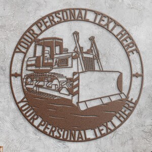 Personalized Bulldozer Name Metal Sign Gift. Bulldozer Operator Gift ...