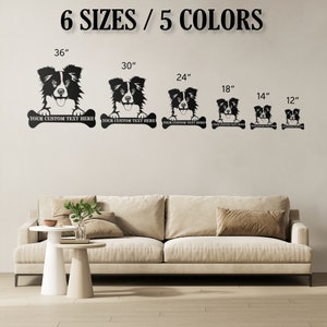 Personalized Border Collie Name Metal Sign. Customizable Dog Owner Wall ...