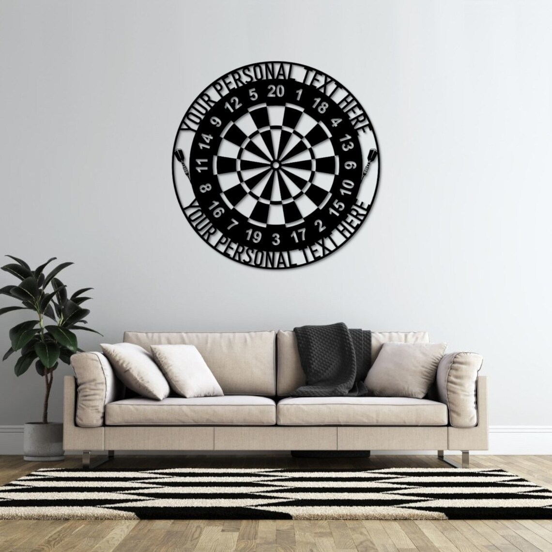 Personalized Dart Board Name Metal Sign. Darts Lover Home Decor. Custom ...