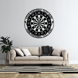 Personalized Dart Board Name Metal Sign. Darts Lover Home Decor. Custom ...