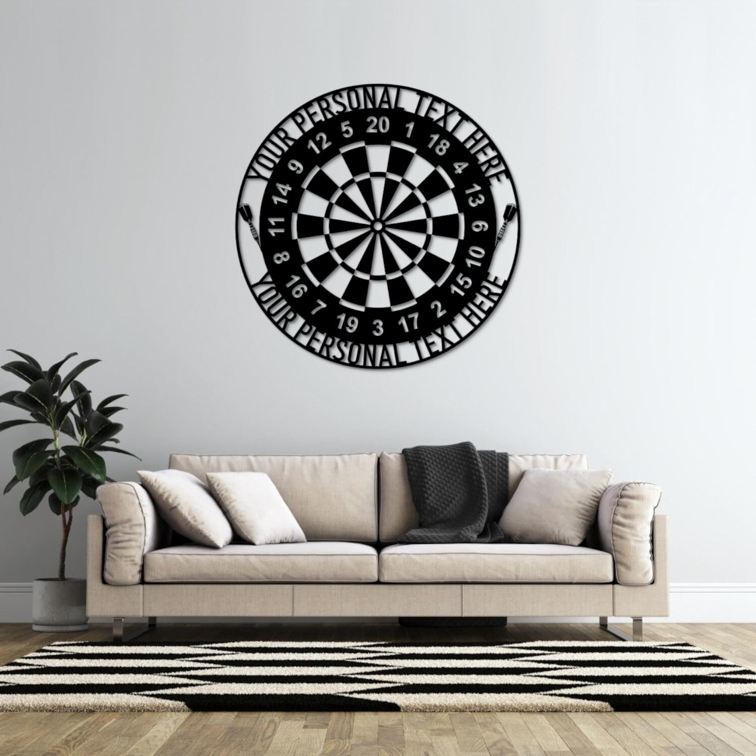 Personalized Dart Board Name Metal Sign. Darts Lover Home Decor. Custom ...