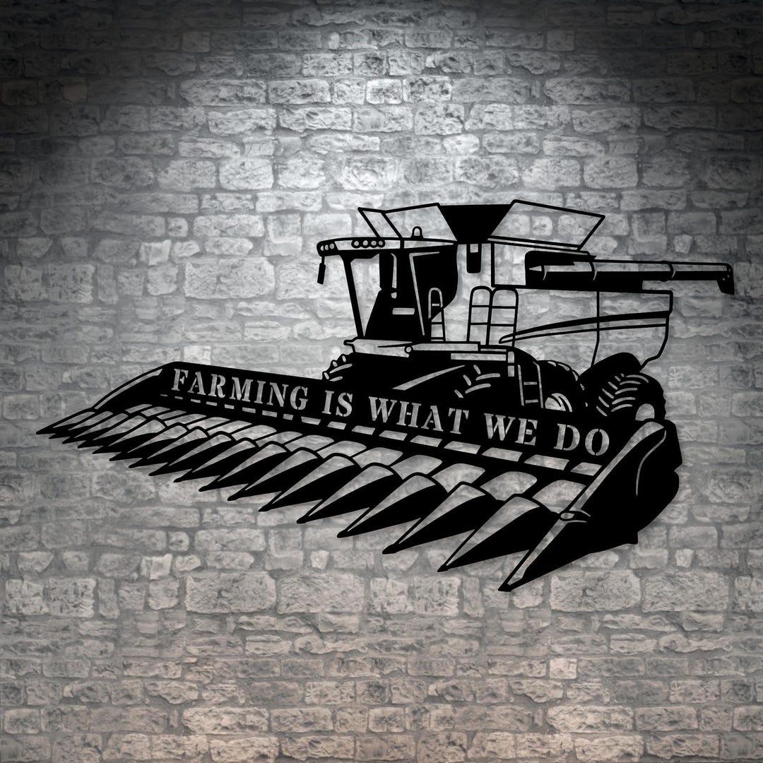 Personalized Name Harvesting Machine Metal Sign. Custom Farmer Wall ...