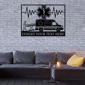 Personalized Paramedic Metal Sign. Custom Ambulance Wall Decor Gift ...