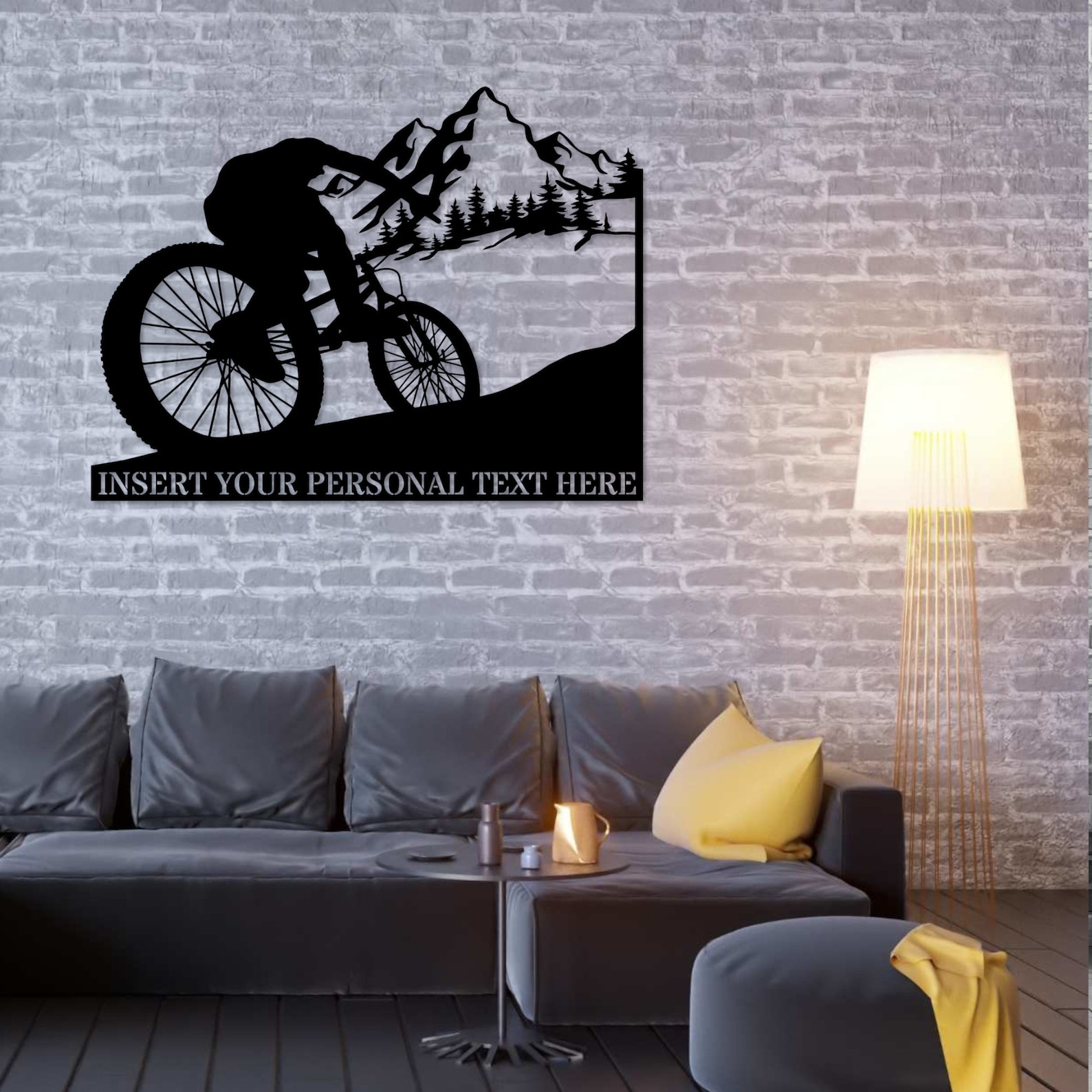 Personalized MTB Name Metal Sign. Custom Trail Bike Rider Wall Decor ...