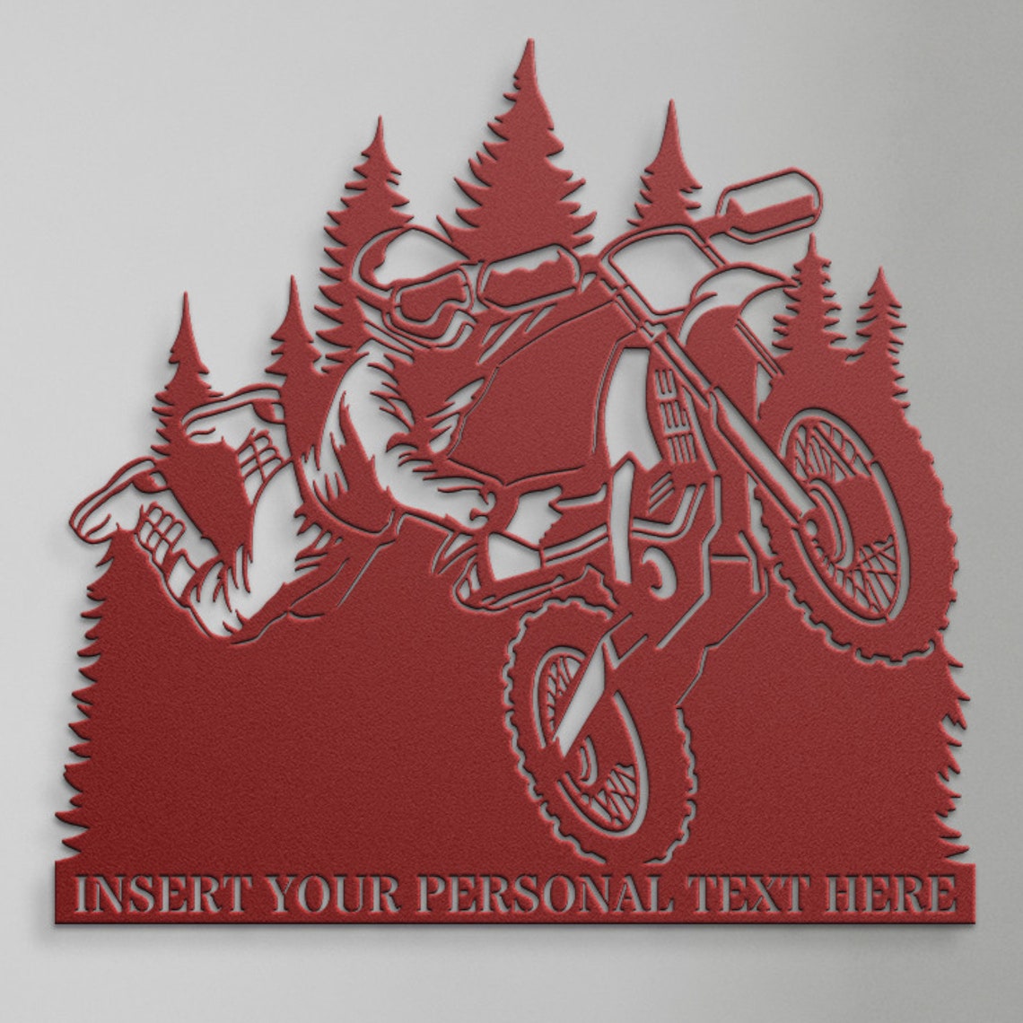 Personalized Dirtbike Rider Name Metal Sign. Custom Motorcross Wall ...