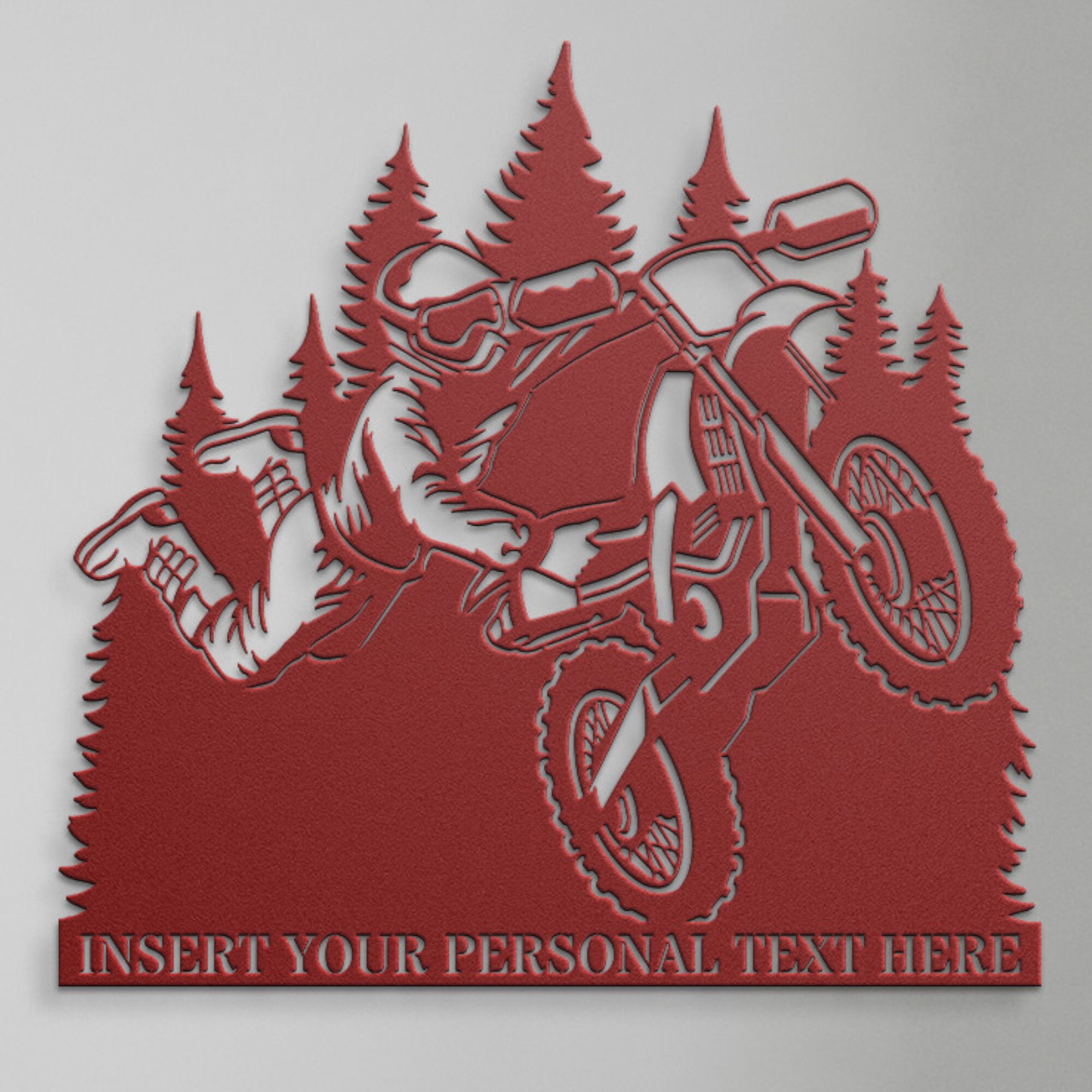 Personalized Dirtbike Rider Name Metal Sign. Custom Motorcross Wall ...