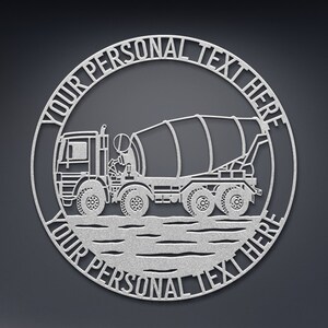 Personalized Concrete Mixer Metal Sign. Custom Cement Truck - Etsy