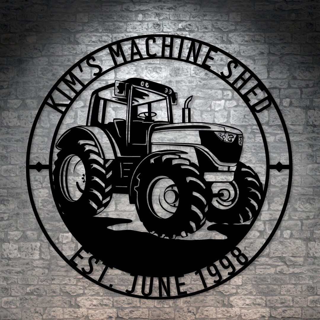 Personalized Tractor Name Metal Sign Gift. Custom Gift for Farmer ...