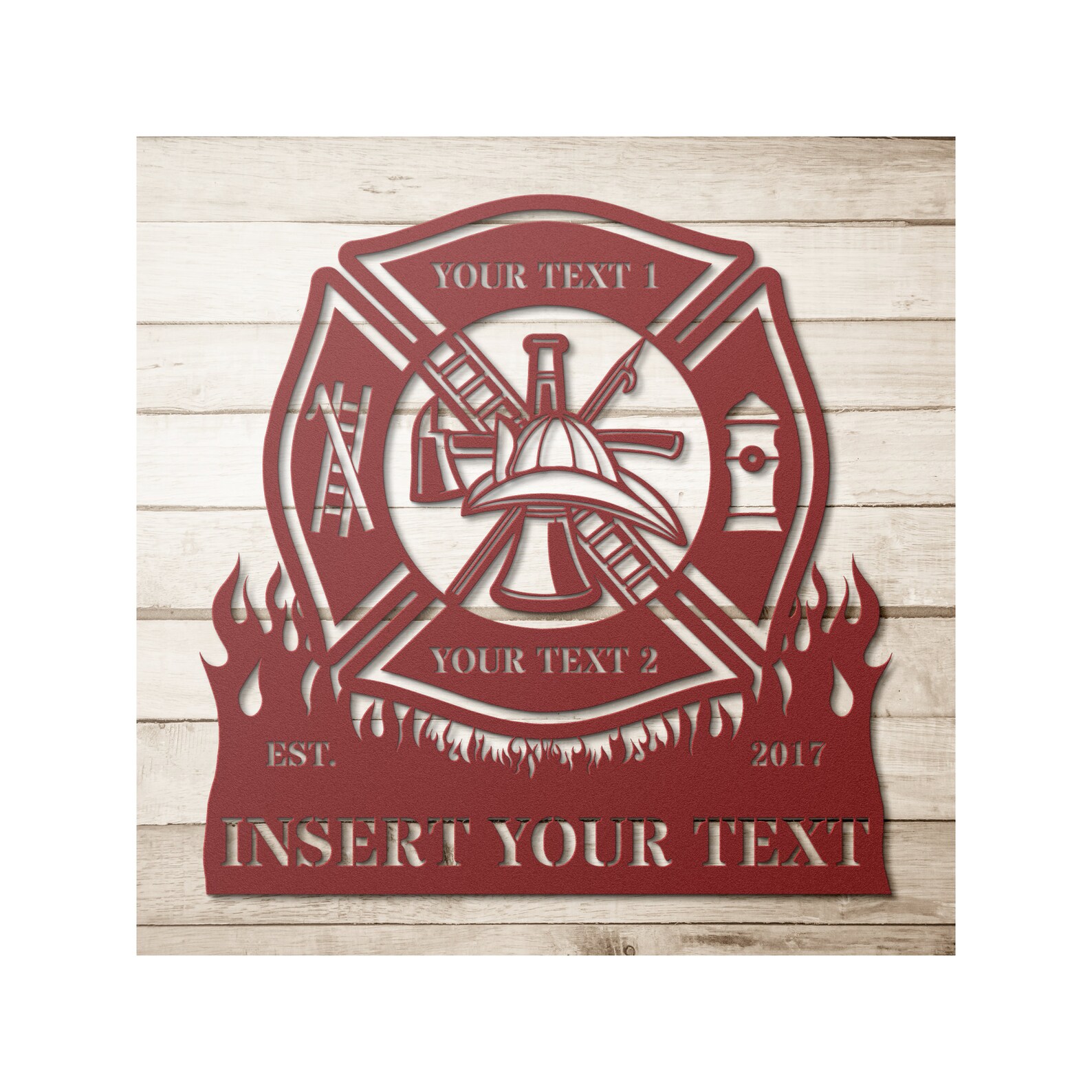 Firefighter Personalized Metal Sign Gift Custom Firefighter - Etsy