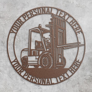 Personalized Forklift Name Metal Sign. Custom Lift Truck Wall Decor ...