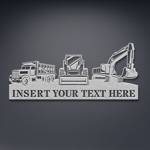 Personalized Heavy Machinery Metal Sign. Custom Construction Equipment ...