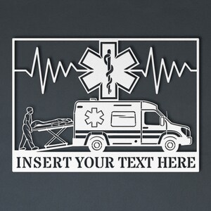 Personalized Paramedic Metal Sign. Custom Ambulance Wall Decor Gift ...