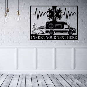 Personalized Paramedic Metal Sign. Custom Ambulance Wall Decor Gift ...