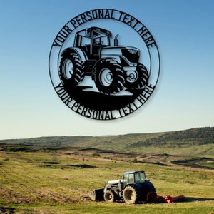 Personalized Tractor Name Metal Sign Gift. Custom Gift for Farmer ...
