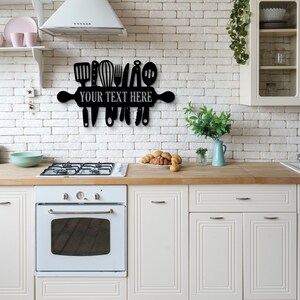 Personalized Kitchen Tools Name Metal Sign Gift. Custom Chef Cooking ...