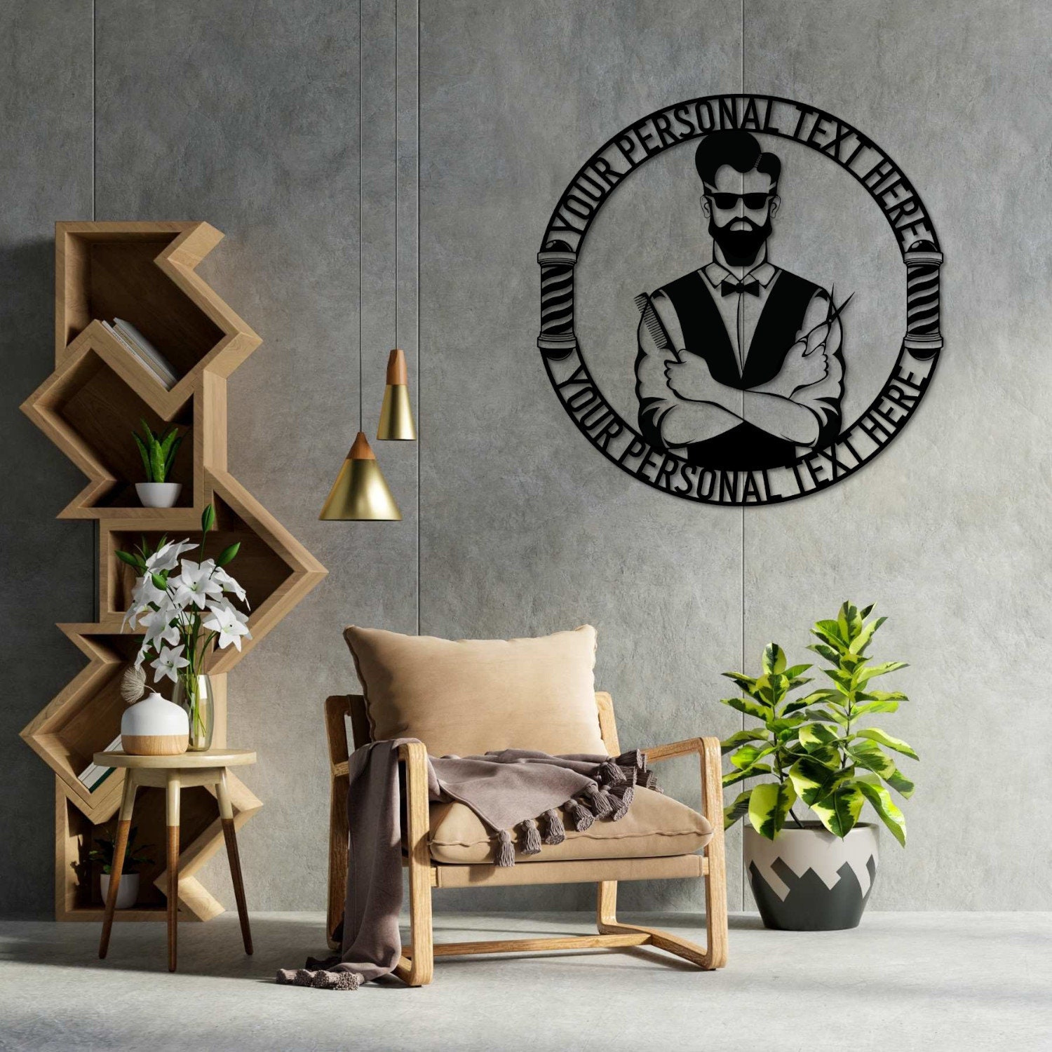 Personalized Barber Man Metal Sign. Custom Male Barber - Etsy