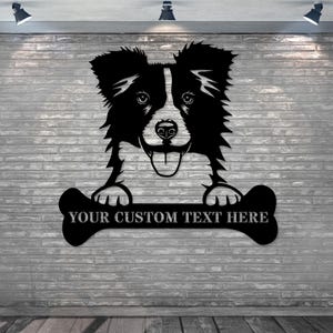 Personalized Border Collie Name Metal Sign. Customizable Dog Owner Wall ...