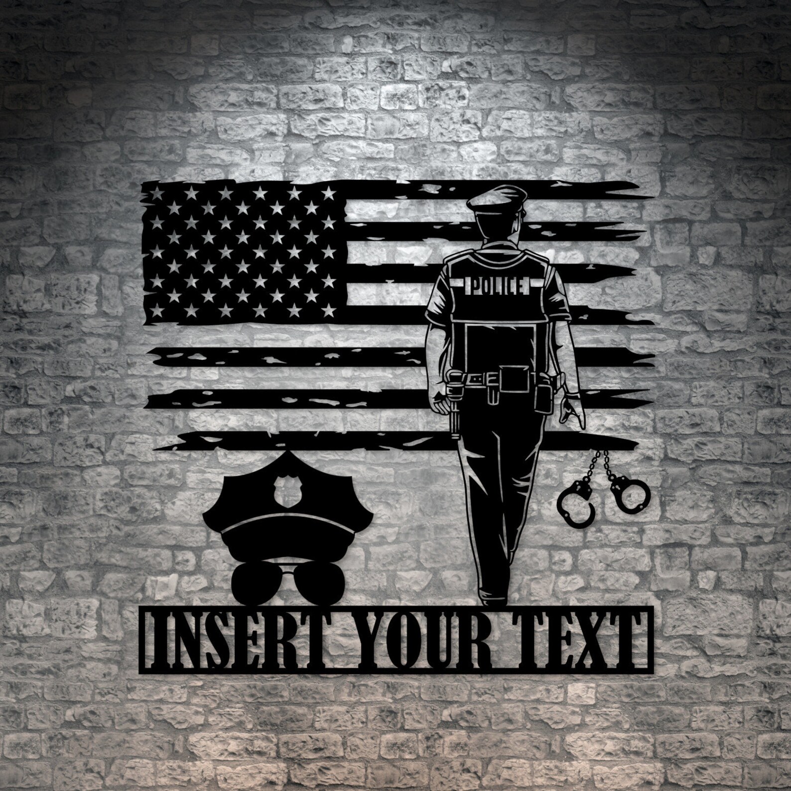 Personalized Police Officer Name Metal Sign Custom Patriotic - Etsy