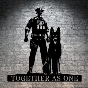 Personalized Law Enforcement Metal Sign. Custom K-9 Policeman Wall ...