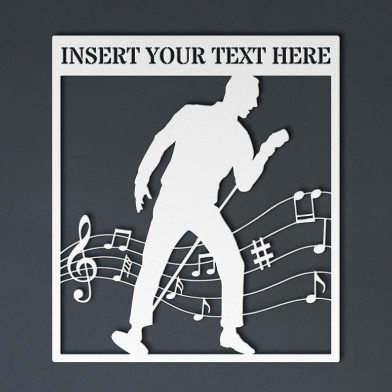 Personalized Male Singer Metal Sign. Custom Entertainer Wall Decor Gift ...