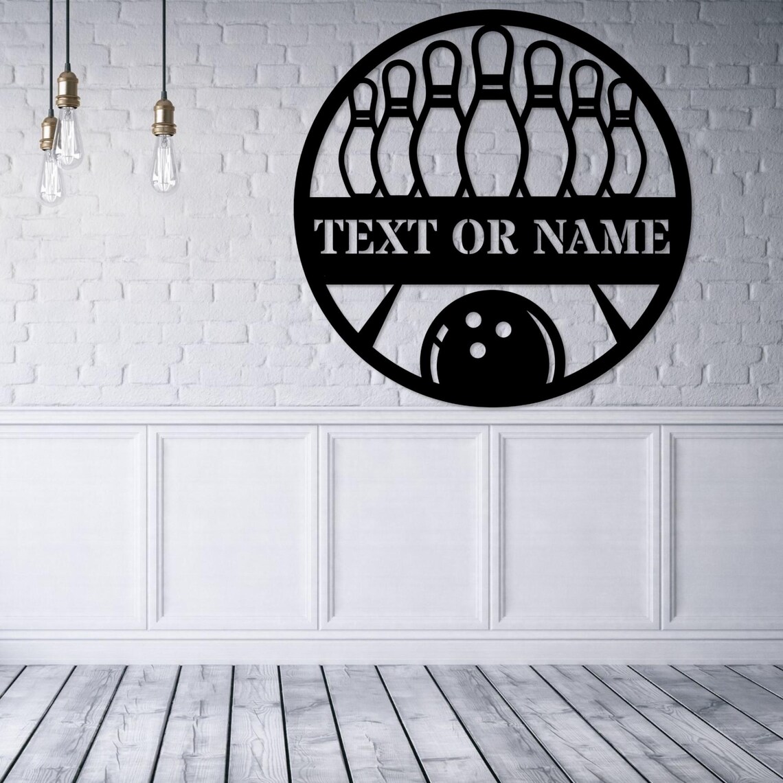 Personalized Bowling Player Name Metal Sign Display. Custom Sports Wall ...