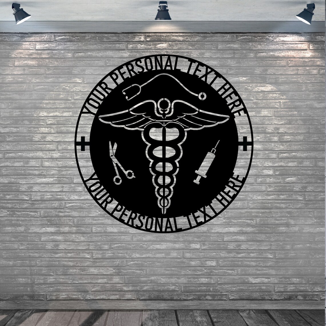 Personalized Medical Logo Name Metal Sign. Custom Doctor Wall Decor ...