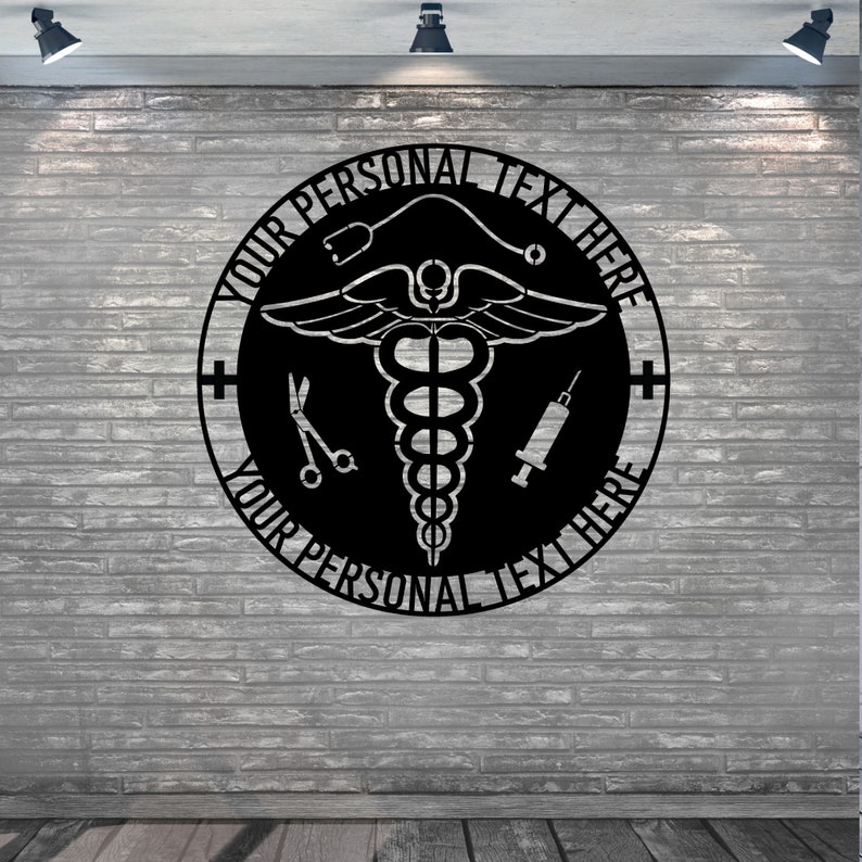 Personalized Medical Logo Name Metal Sign. Custom Doctor Wall Decor ...