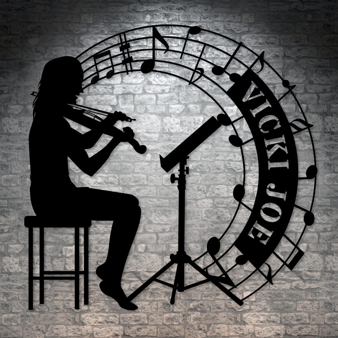 Personalized Violinist Name Metal Sign. Custom Female Violin Player ...
