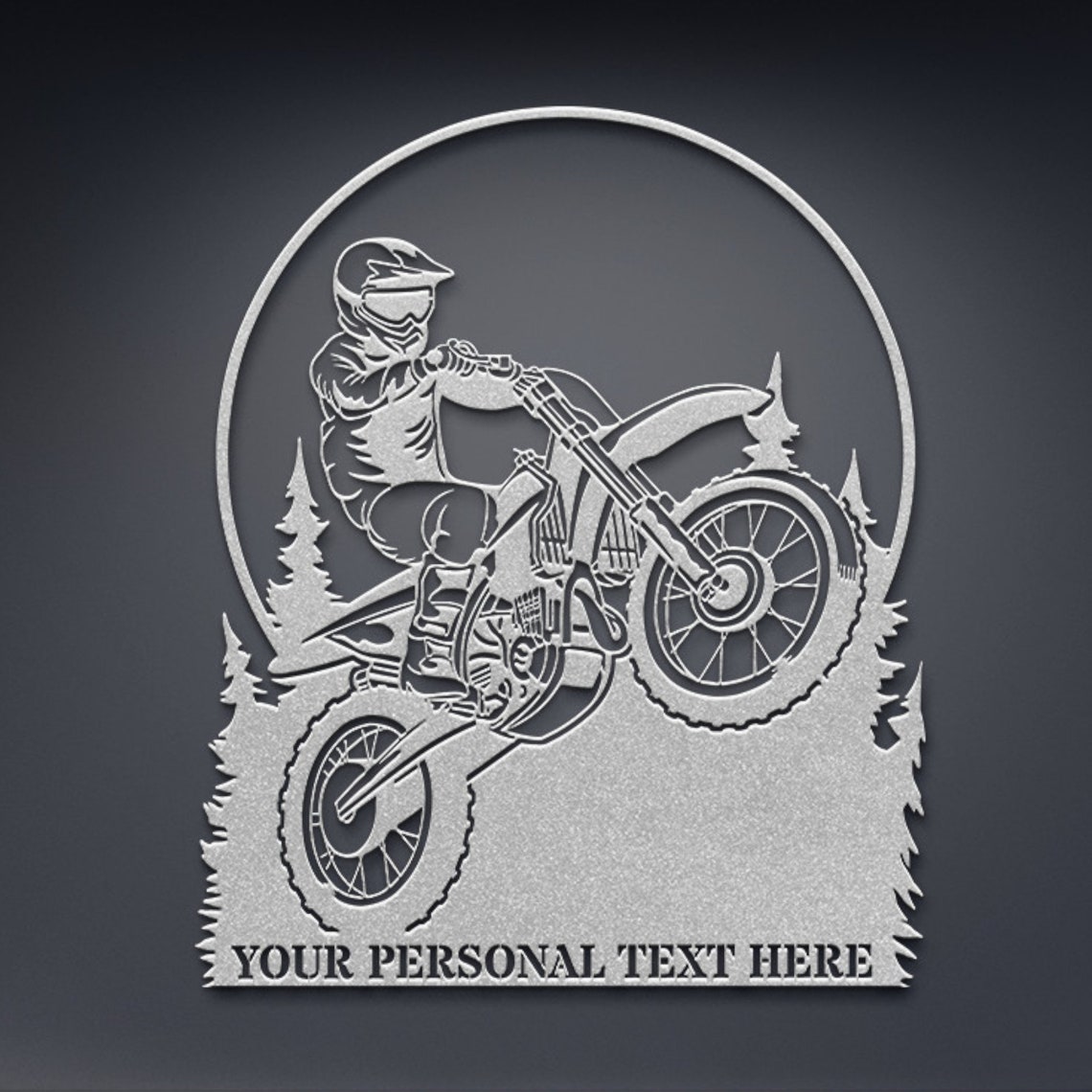 Personalized Motocross Metal Sign. Custom Dirtbike Name Wall Decor ...