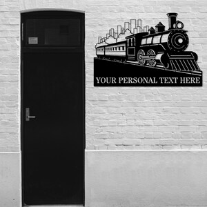 Personalized Vintage Steam Train Metal Sign. Custom Railroad Lover Wall ...
