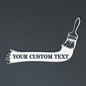 Personalized Paint Brush Metal Sign. Custom Painter Wall Decor Gift ...