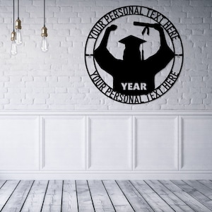 Personalized Graduation Name Metal Sign for Her. Custom Female Graduate ...