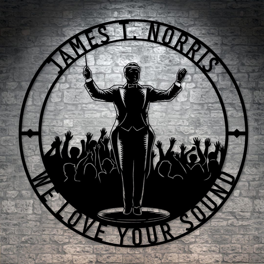 Personalized Band Conductor Metal Sign Gift. Custom Maestro Wall Decor ...