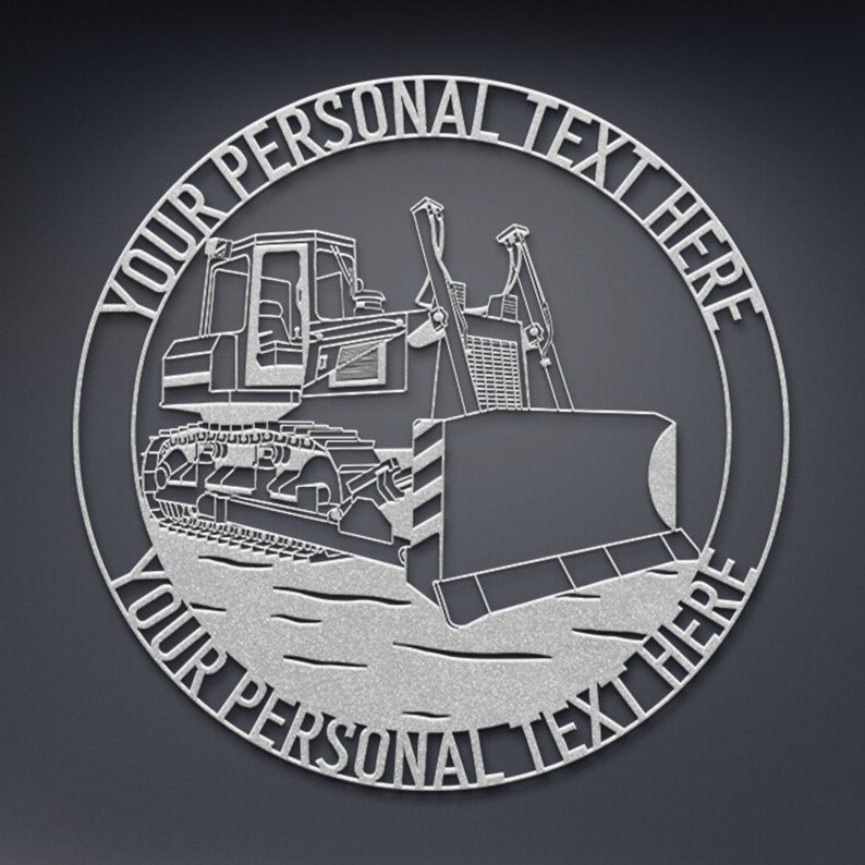 Personalized Bulldozer Name Metal Sign Gift Bulldozer - Etsy