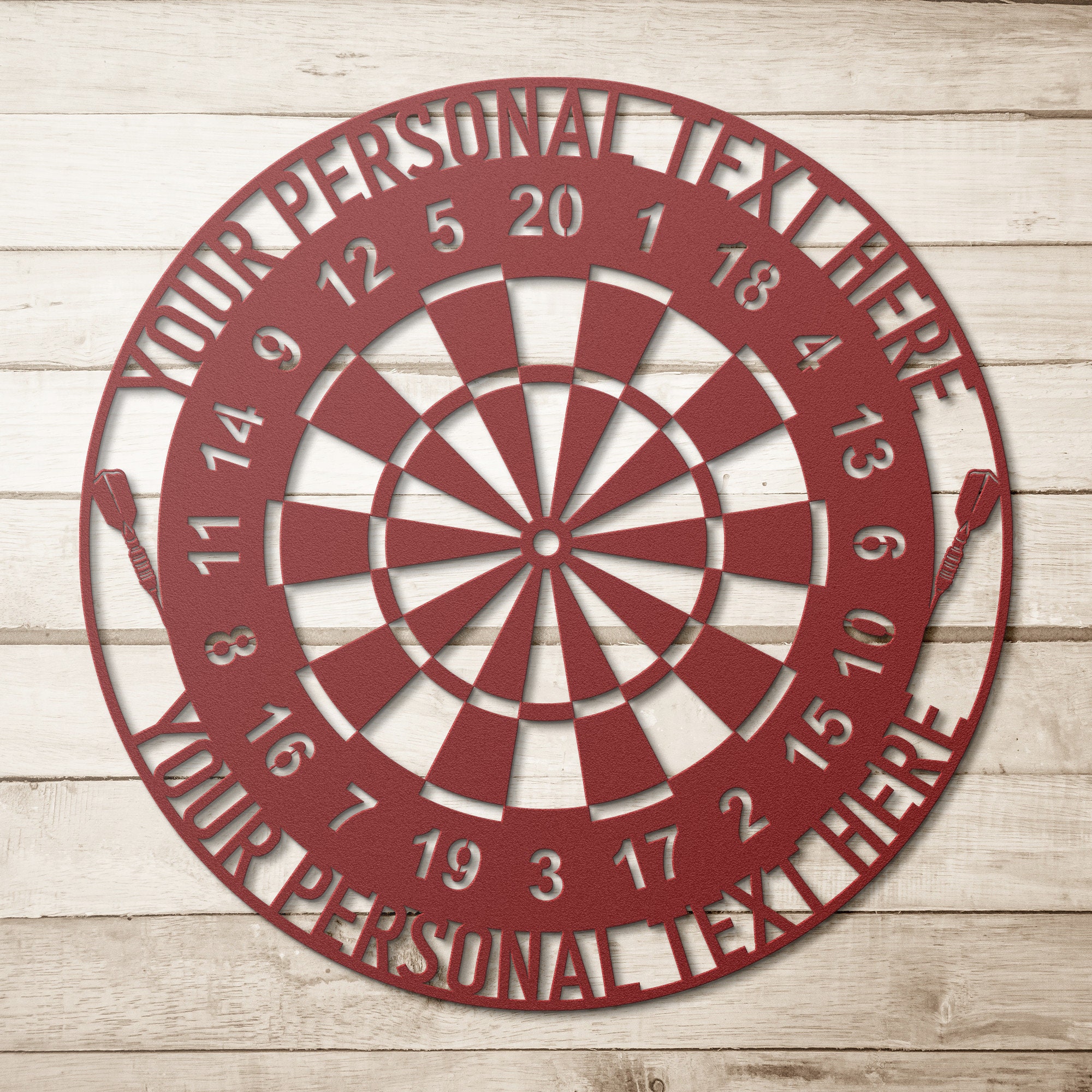 Personalized Dart Board Name Metal Sign. Darts Lover Home Decor. Custom ...