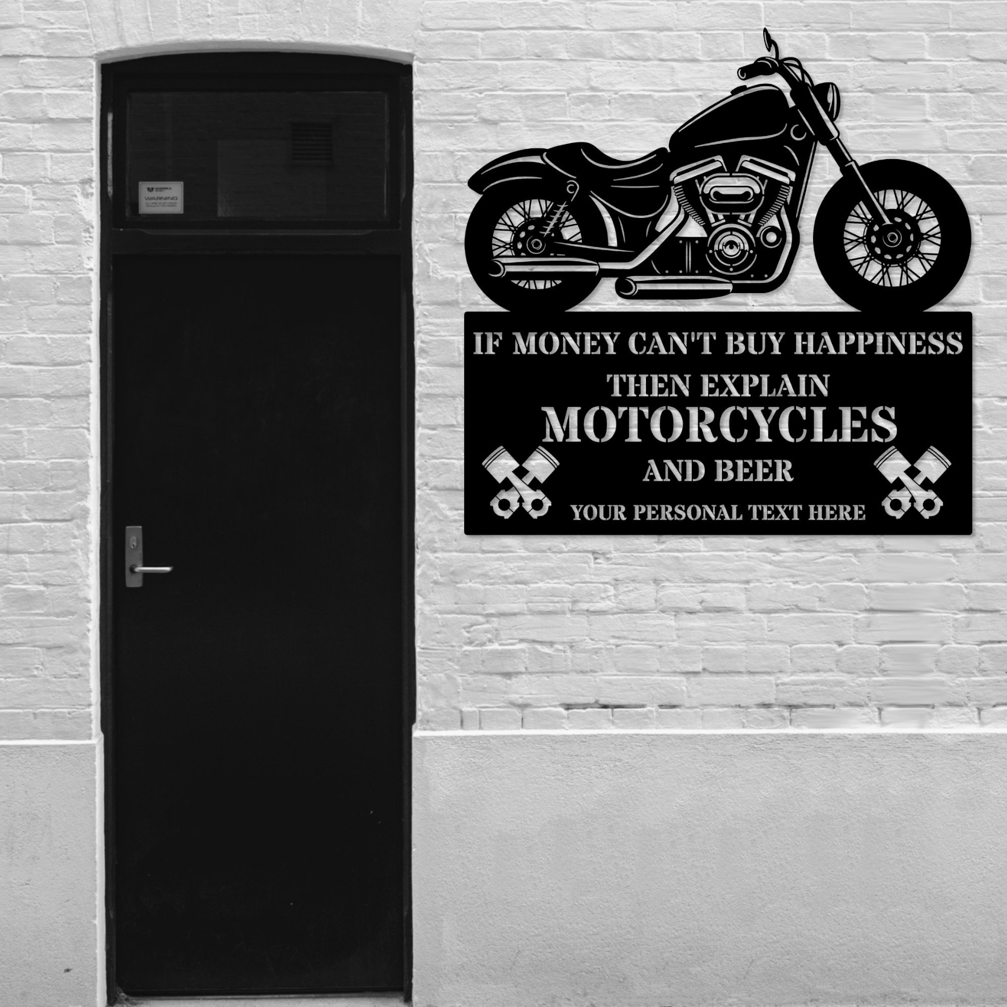 Personalized Motorcycle Name Metal Sign. Custom Biker Wall Decor Gift ...