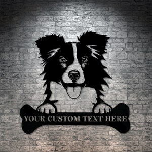 Personalized Border Collie Name Metal Sign. Customizable Dog Owner Wall ...