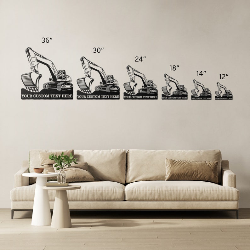 Personalized Excavator Digging Metal Sign With Custom Text - Etsy