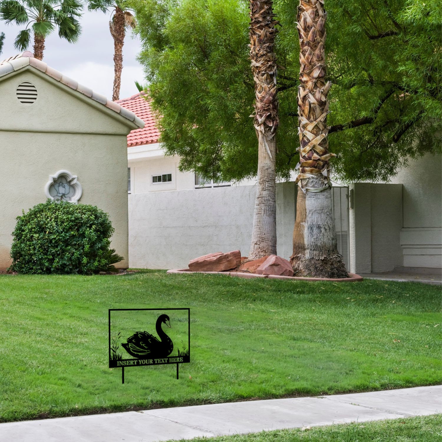Personalized Swimming Swan Name Metal Sign Unique Swan Sign - Etsy