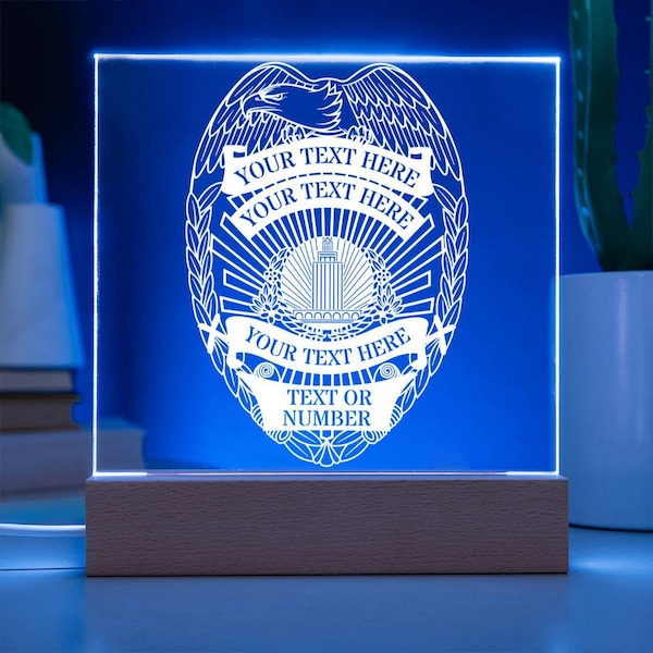 Acrylic Police Badge Plaque - Etsy