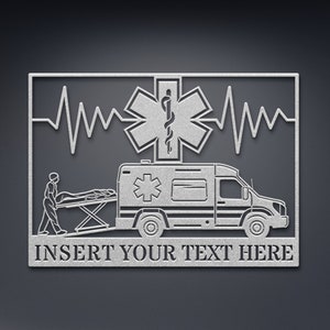 Personalized Paramedic Metal Sign. Custom Ambulance Wall Decor Gift ...