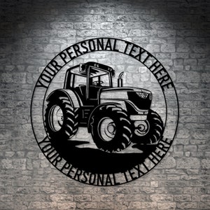 Personalized Tractor Name Metal Sign Gift. Custom Gift for Farmer ...