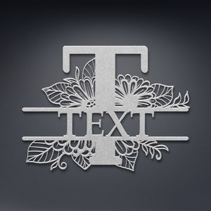 Personalized Family Name Split Letter Metal Sign Gift. Customizable ...