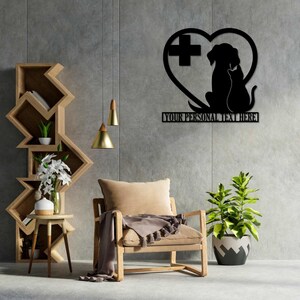 Personalized Vet Pet Care Name Metal Sign. Customizable Vet Doctor Wall ...