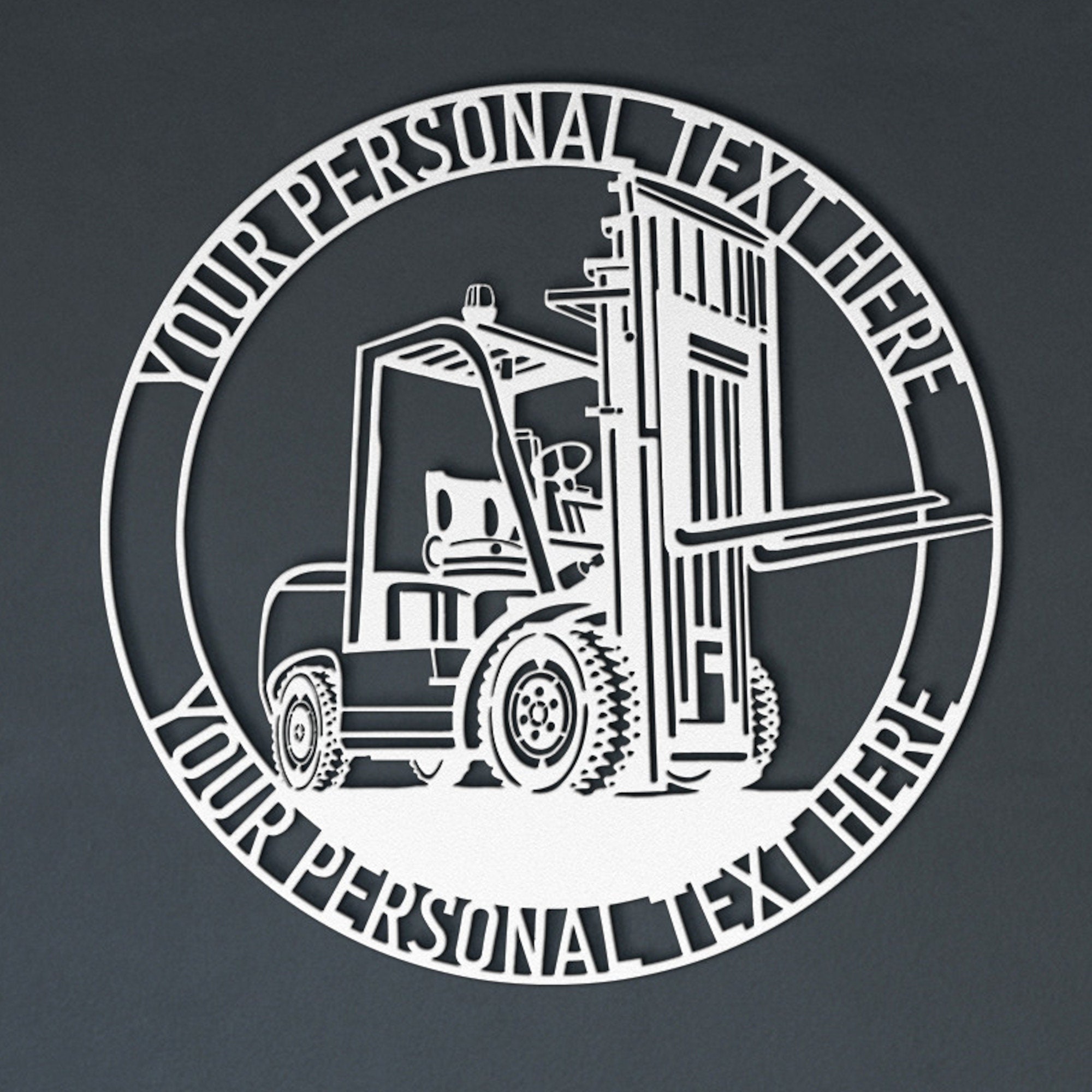Personalized Forklift Name Metal Sign. Custom Lift Truck Wall Decor ...
